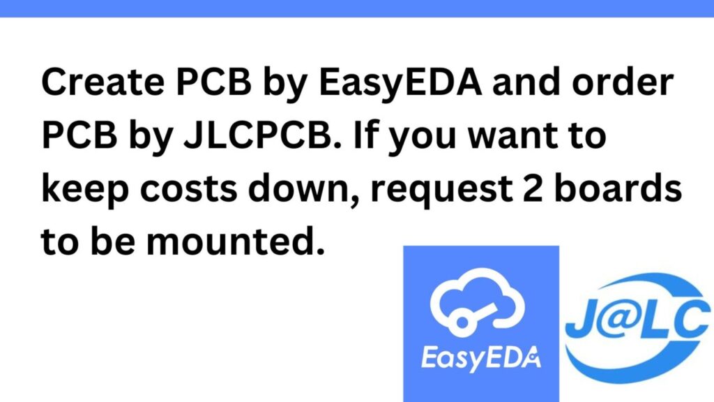 Create PCB by EasyEDA and order PCB by JLCPCB. If you want to keep ...
