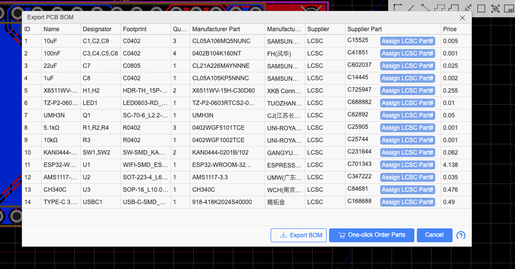 【EasyEDA】でPCB作成し、JLCPCBで基板発注。コスト抑えたい場合は2枚実装依頼 | かずログ